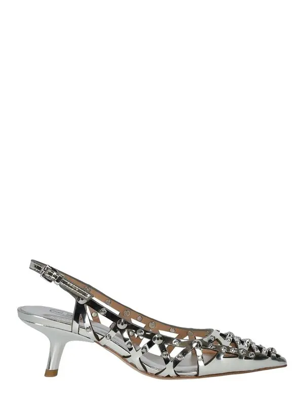 Ash Bizarre Slingback Pumps - Silver
