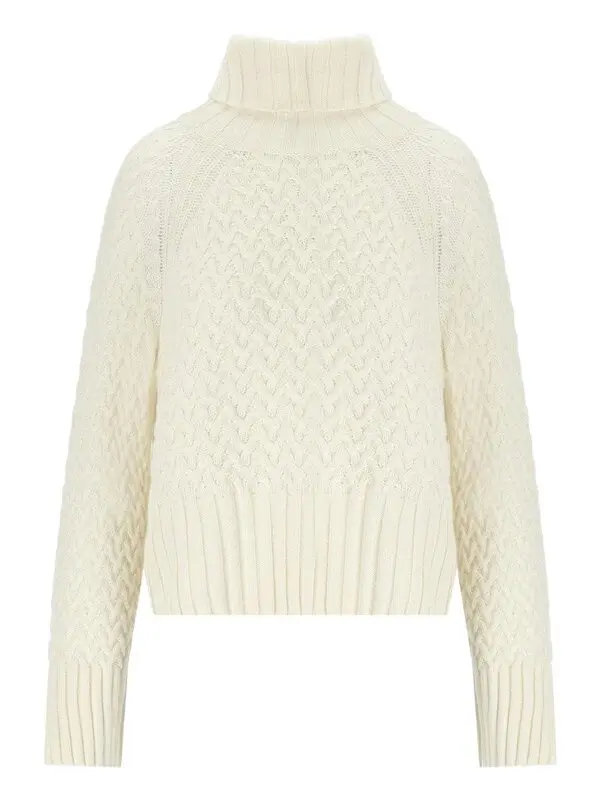 Barbour Malton Turtleneck Jumper - White