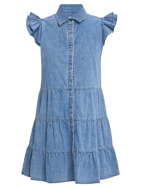 Alice + Olivia Jem Denim Mini Dress - Light Chambray