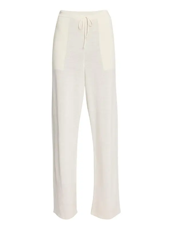 THE ROW Jory Straight-leg Linen Pants - White