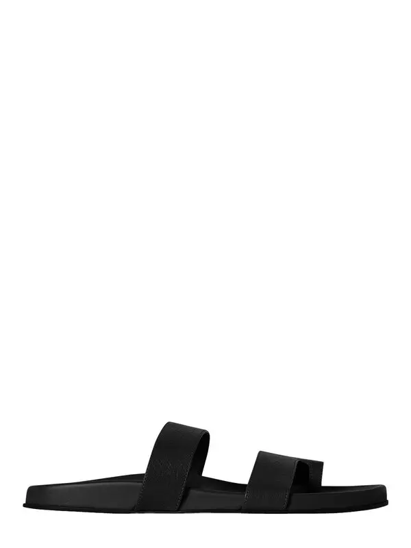 THE ROW Hugh Leather Toe-ring Sandals - Black