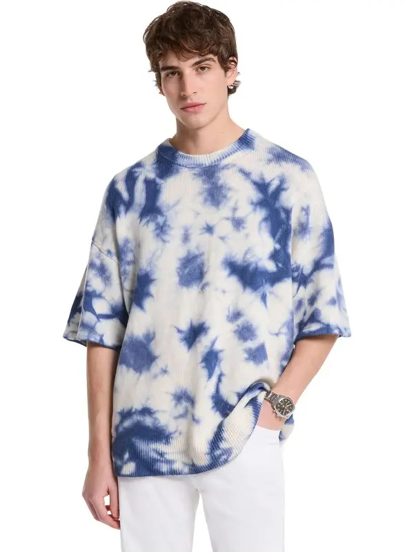Michael Kors Tie Dye Wool And Cashmere Sweater - Blue
