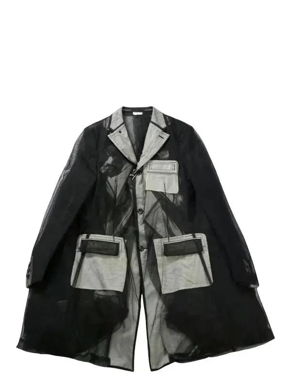 Comme Des Garçons Tulle-inserts Jacket - Black