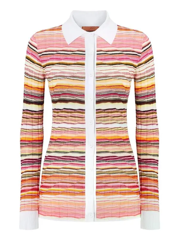 Missoni Striped Knitted Shirt - Pink