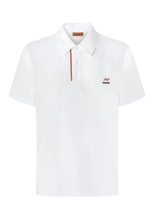 Missoni Logo-embroidered Polo Shirt - White