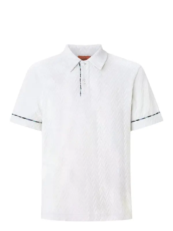 Missoni Zigzag-woven Polo Shirt - White
