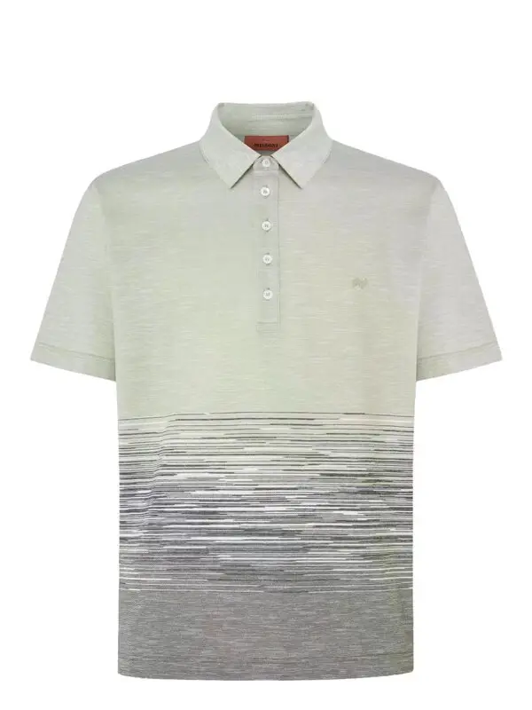 Missoni Intarsia-knit Polo Shirt - Green