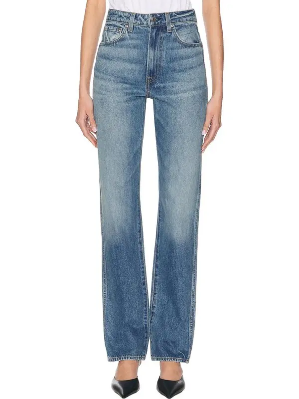 GRLFRND Sara High-rise Straight Jeans - Hyperion Ave