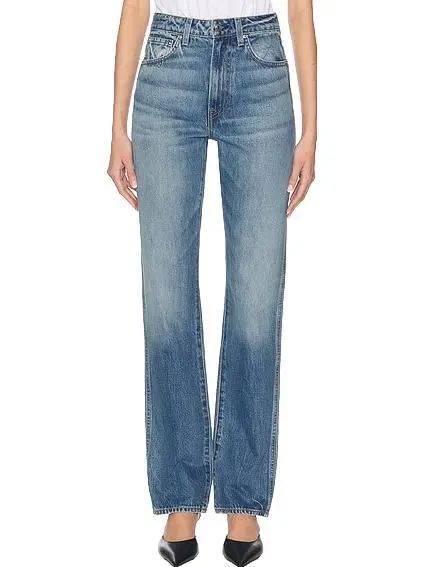 GRLFRND Sara Super High Rise Straight Jeans - Hyperion Ave