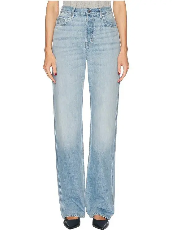 GRLFRND Graham High Rise Straight Jeans - York Blvd Short Inseam
