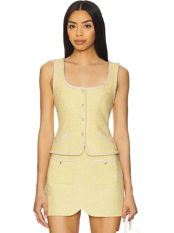 Amanda Uprichard Caligari Vest - Yellow