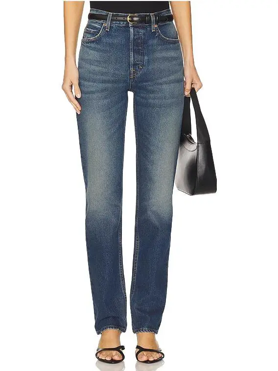 GRLFRND Walker Mid Rise Slim Jeans - Blue