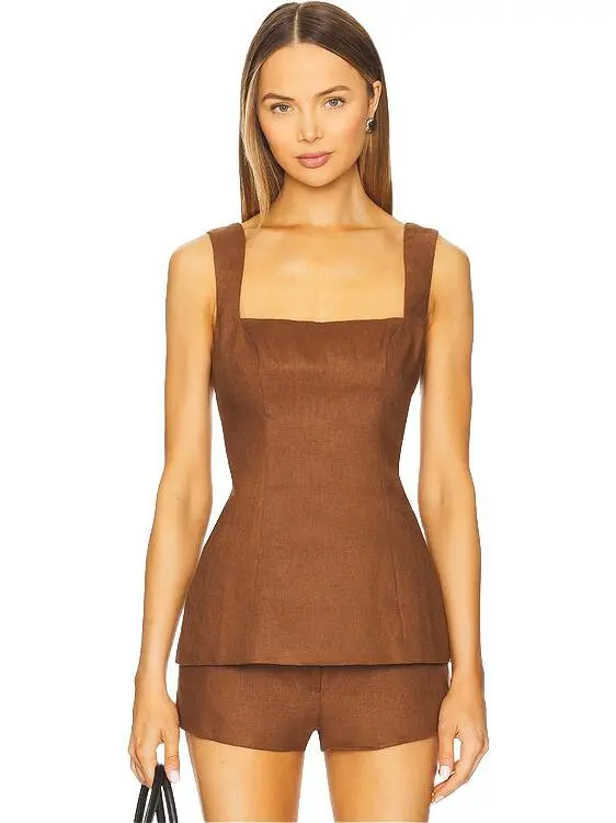 LOVERS AND FRIENDS Brixton Top - Brown