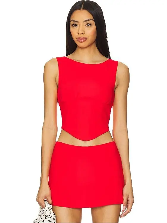 Amanda Uprichard Bellini Top - Red