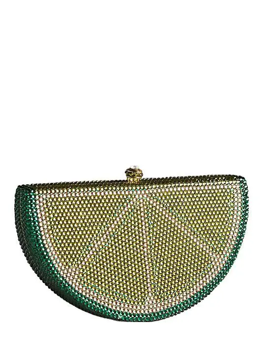 RAE OF LIGHT Crystal Icon Clutch - Lime