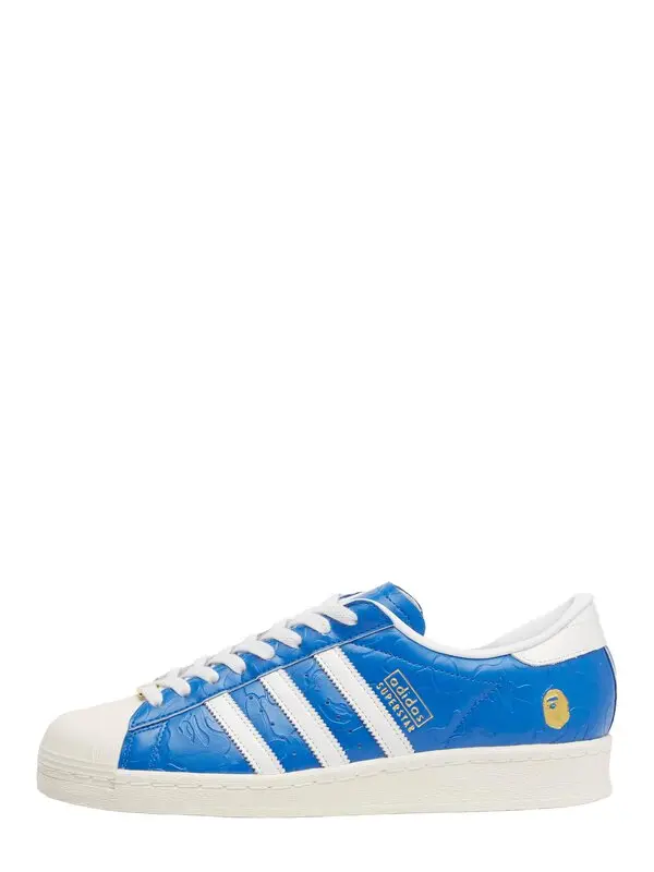 Adidas X Bape Superstar Vintage Sneaker - Blue/white/off White