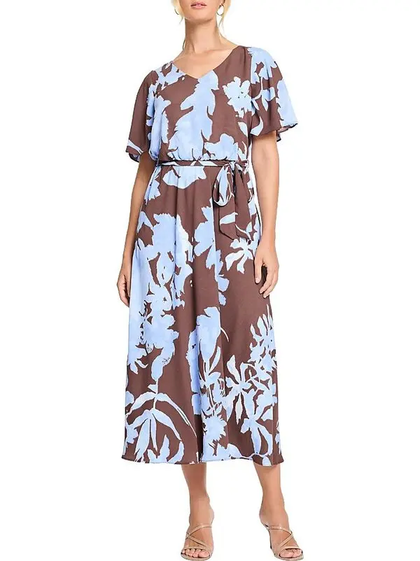 NIC+ZOE Cloud Blossom Brooke Dress - Brown Multi