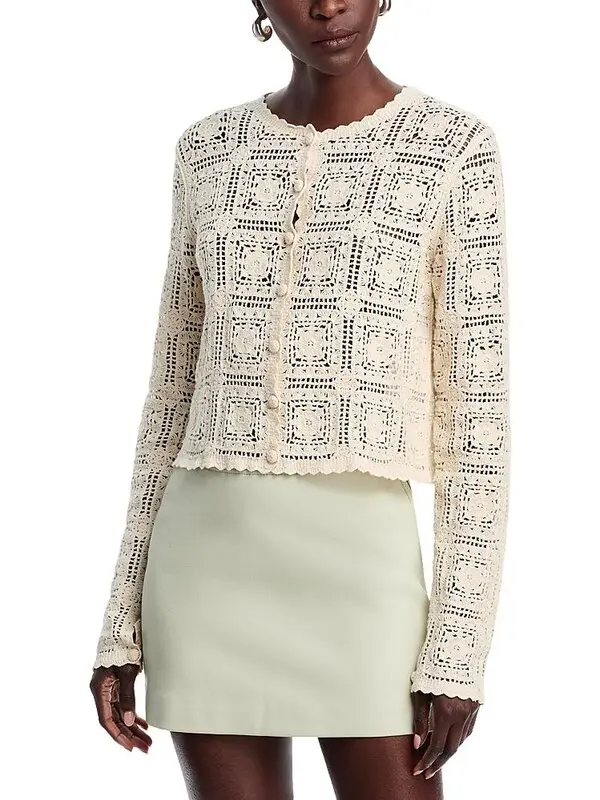 FRAME The Crochet Cardigan - Cream