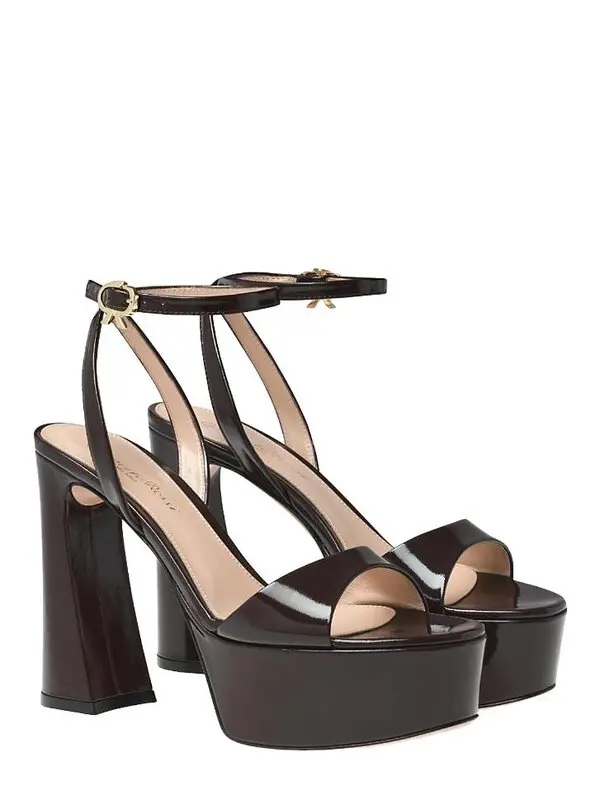 GIANVITO ROSSI Nancy Sandal - Red Nappa Leather