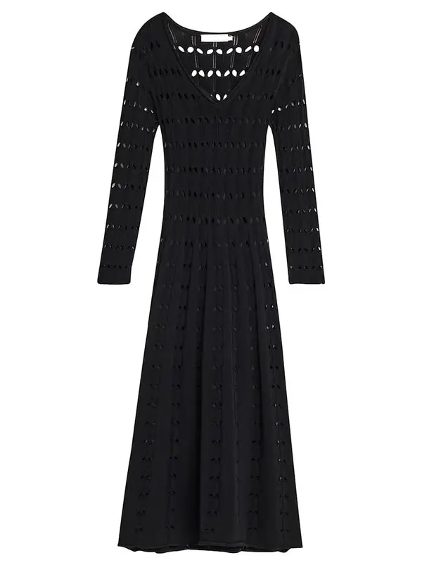 Zimmermann Rhiannon Pointelle Maxi Dress - Black