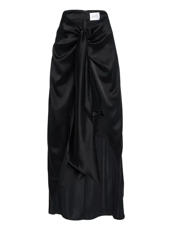 Galvan Delovie Maxi Wrap Skirt - Black