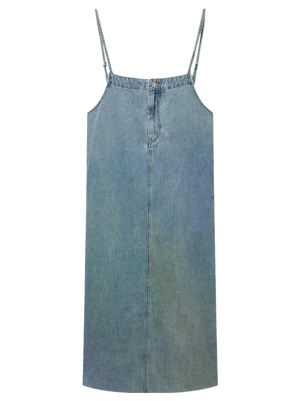 B+AB Denim Slip Dress - Blue