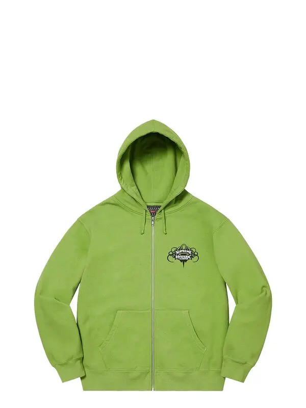 Supreme X Hysteric Glamour Zip Up Hooded Sweatshirt - Green