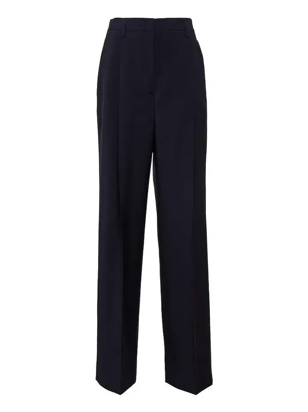 Prada High-rise Wide-leg Pants - Blue