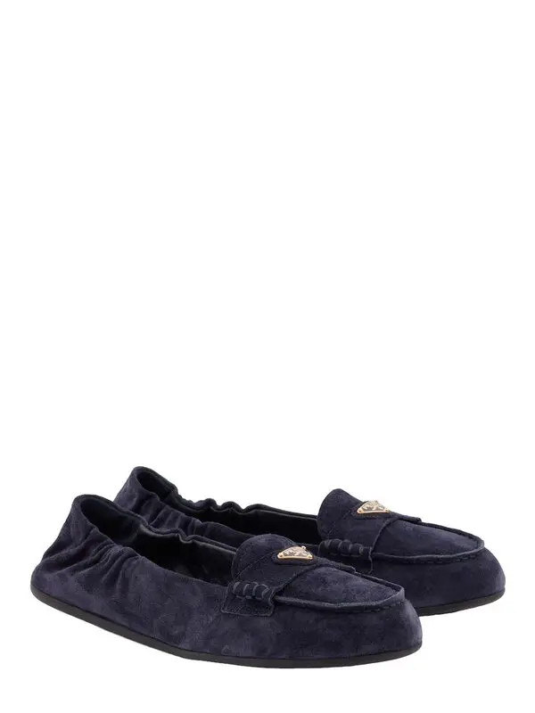 Prada Suede Loafers - Blue