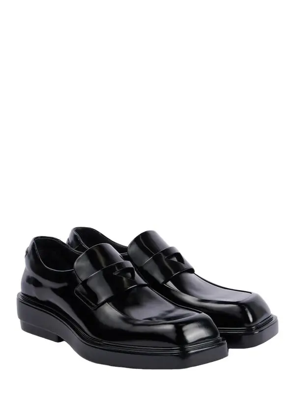 Prada Leather Loafers - Black