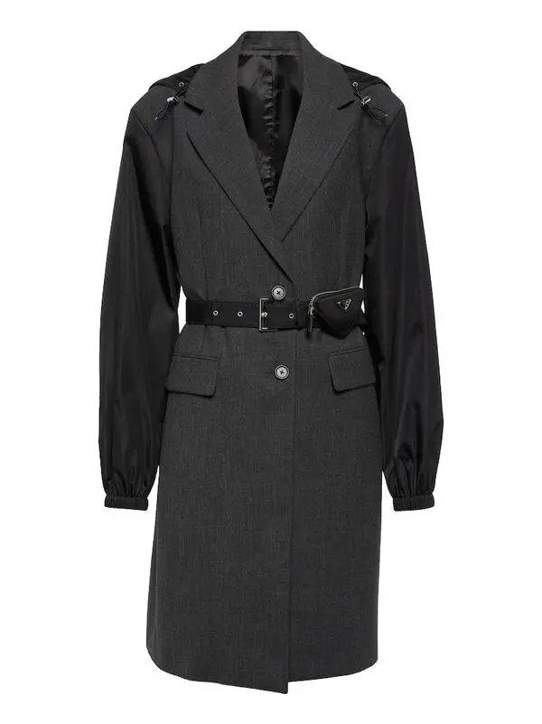 Prada Virgin Wool Coat - Grey