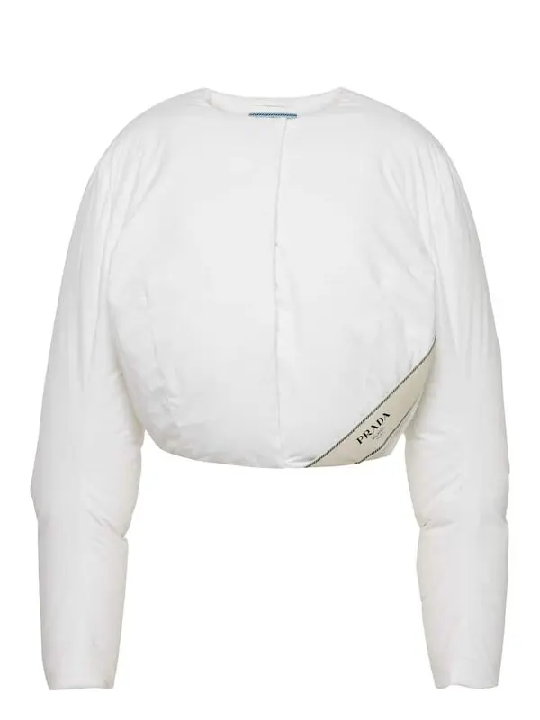 Prada Cropped Down Jacket - White