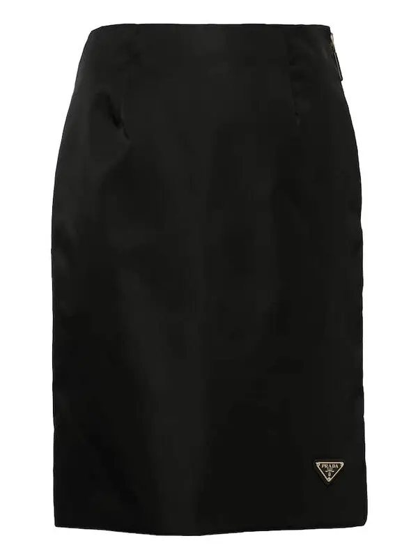Prada Re-nylon Pencil Skirt - Black