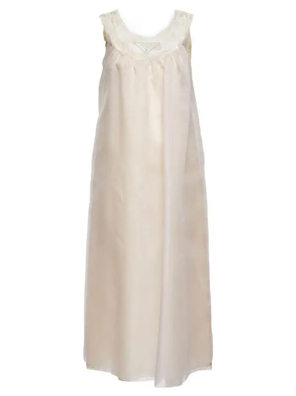 Prada Tulle Midi Dress - Pink