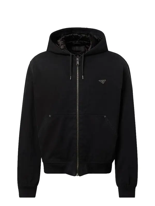 Prada Cotton Hooded Jacket - Black