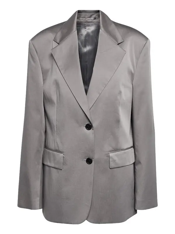 Prada Single-breasted Cotton Blazer - Grey