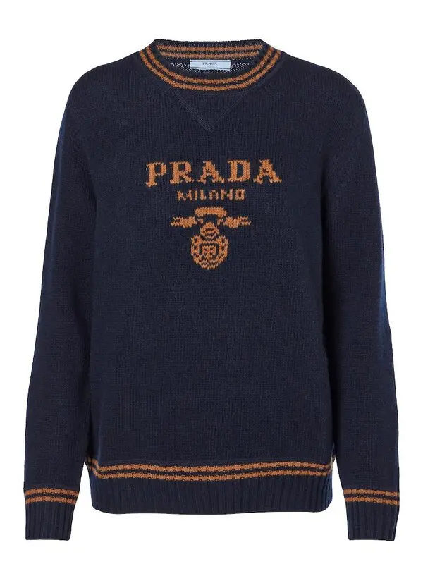 Prada Logo Wool And Cashmere Sweater - Multicoloured