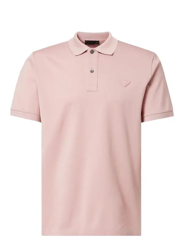 Prada Cotton Piqué Polo Shirt - Pink