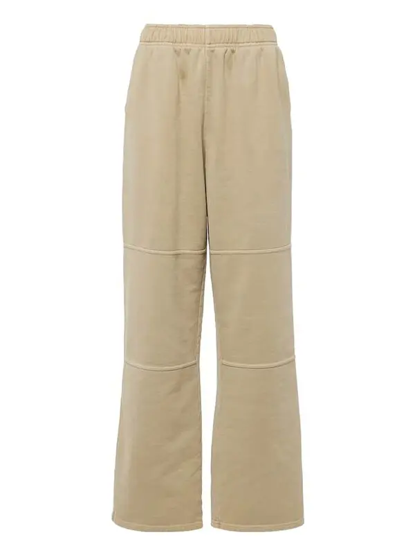 Prada High-rise Cotton Sweatpants - Beige