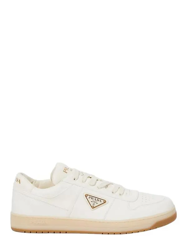 Prada Downtown Leather Sneakers - White