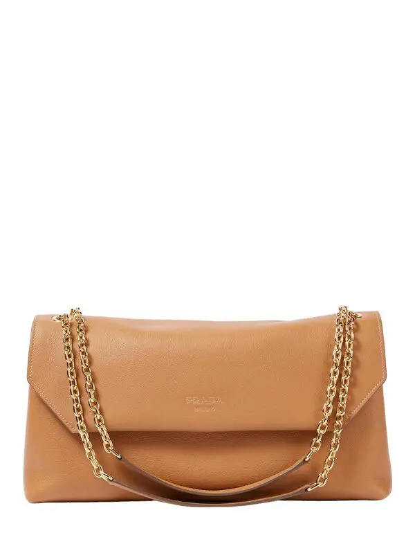 Prada Leather Shoulder Bag - Brown