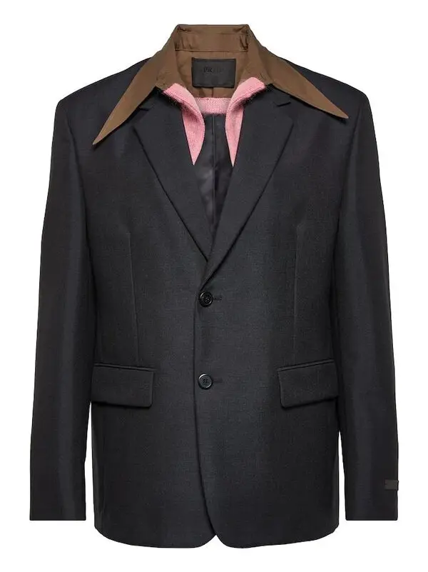 Prada Wool And Mohair Suit Jacket - Black