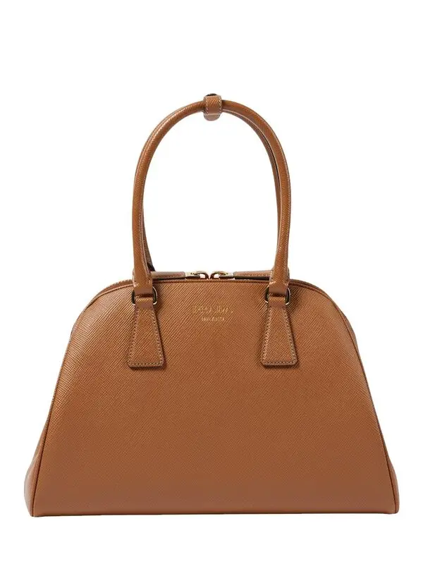 Prada Medium Leather Tote - Brown