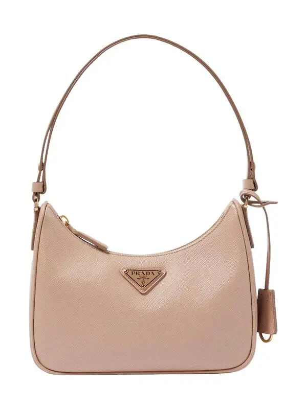 Prada Re-edition Mini Leather Shoulder Bag - Pink