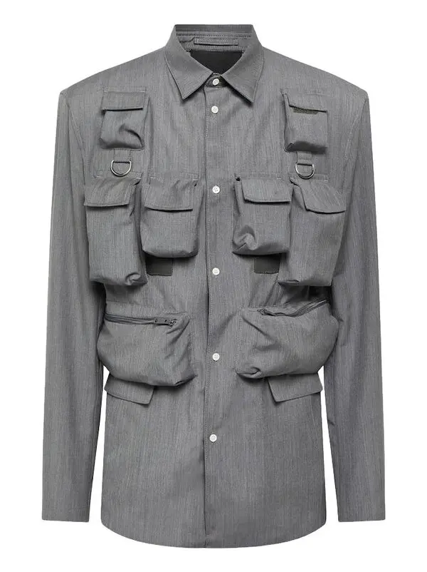 Prada Wool And Mohair Shirt - Grey