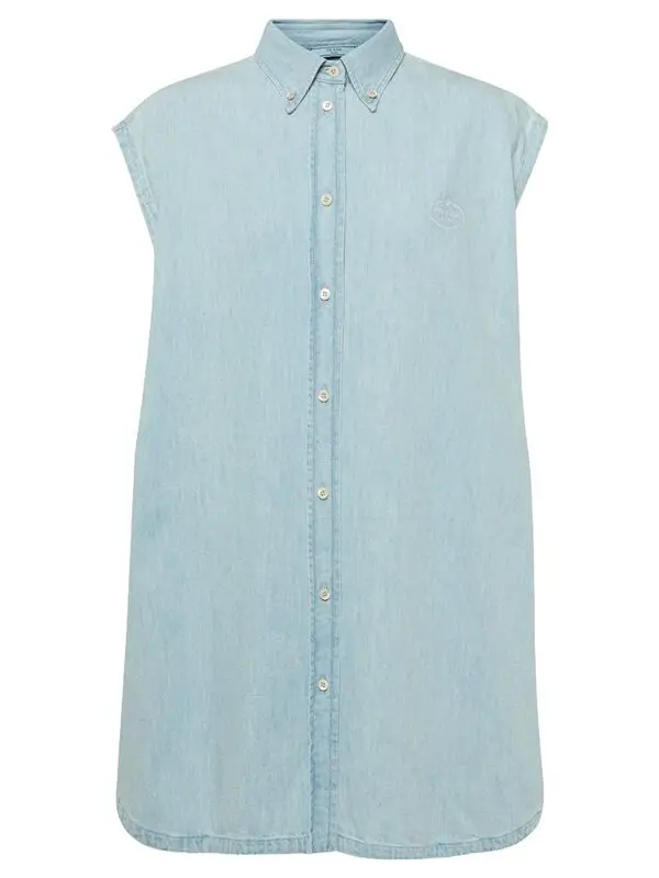 Prada Oversized Denim Shirt Dress - Blue