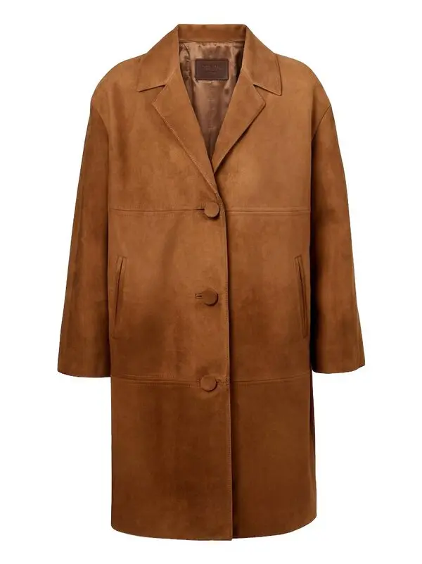 Prada Suede Coat - Brown