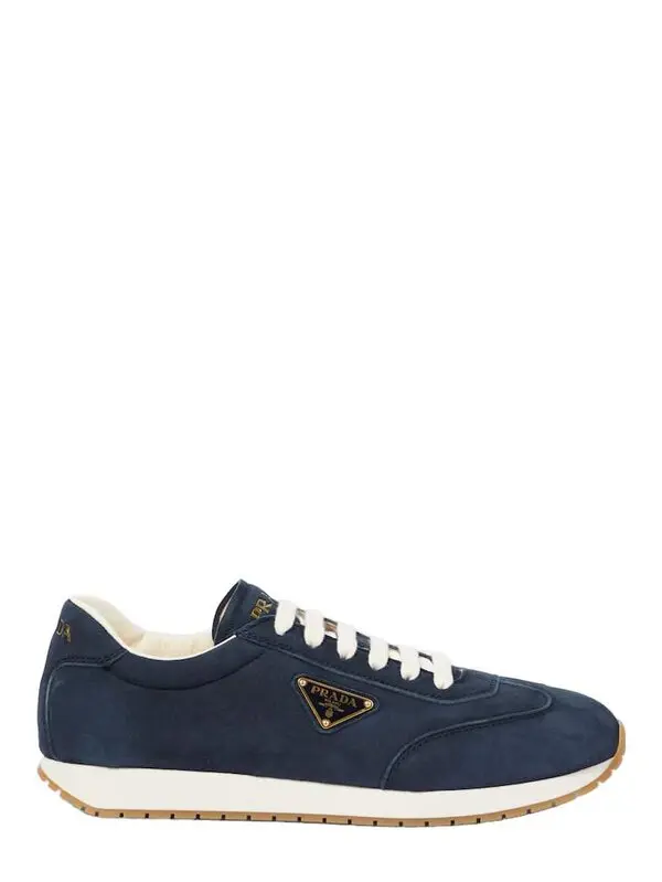 Prada Rank Suede Sneakers - Blue