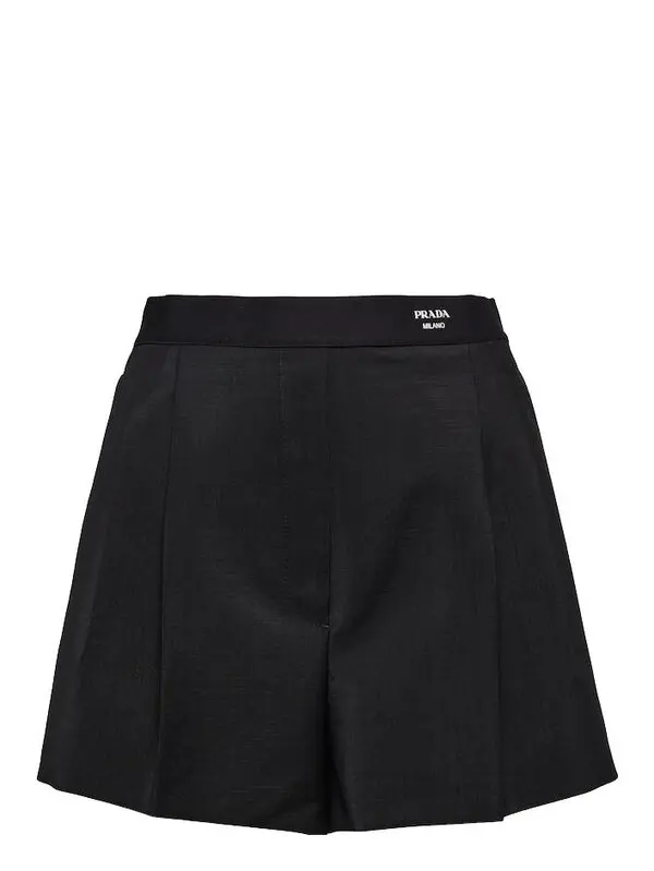 Prada Mohair-blend Shorts - Black