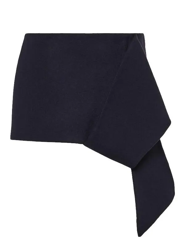 Prada Wool And Cashmere Miniskirt - Blue